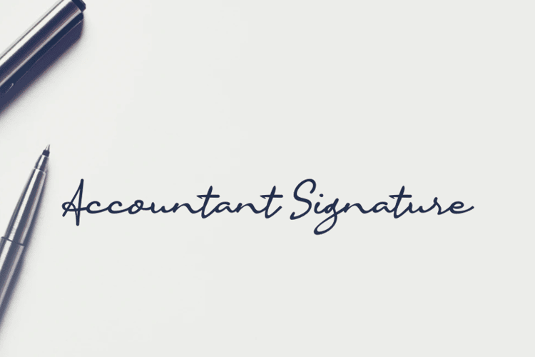 Accountant Signature Font - wepfont
