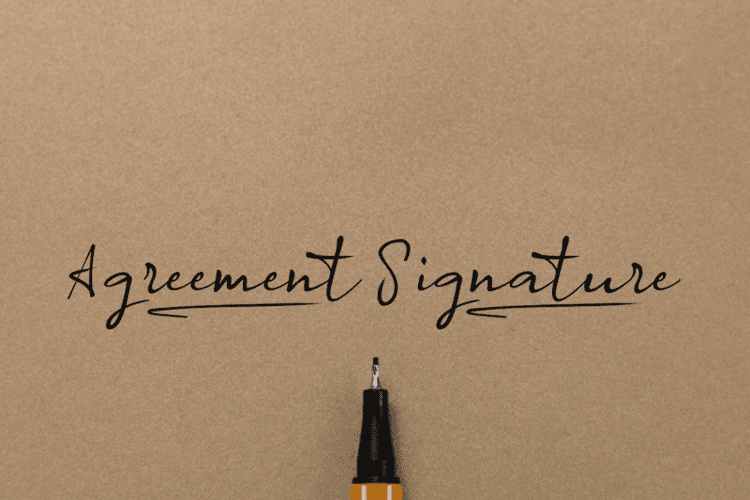 Agreement Signature Font - wepfont