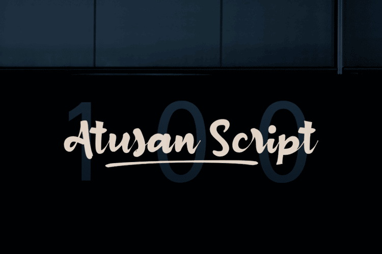 Atusan Script Font - wepfont