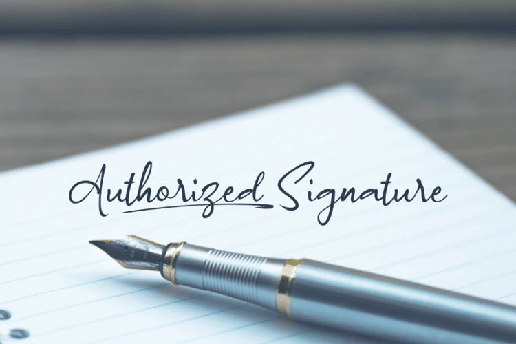 Authorized Signature Font - wepfont