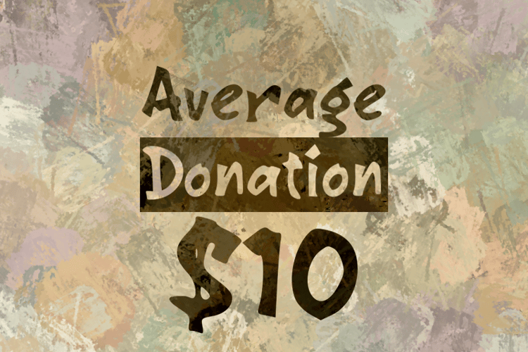 Average Donation $10 Font - wepfont
