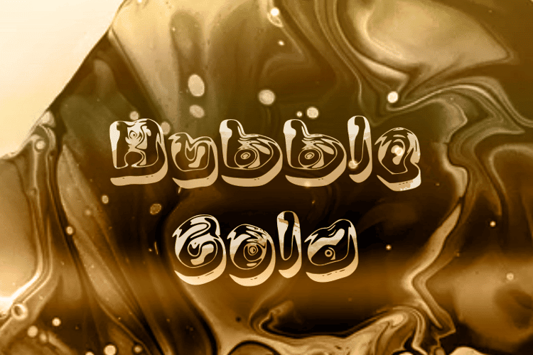 Bubble Gold Font - wepfont