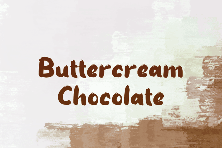 Buttercream Chocolate Font - wepfont