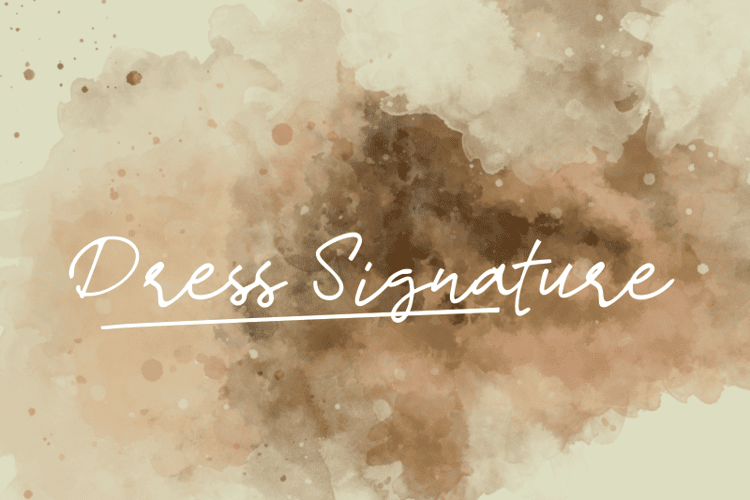 Dress Signature Font - wepfont