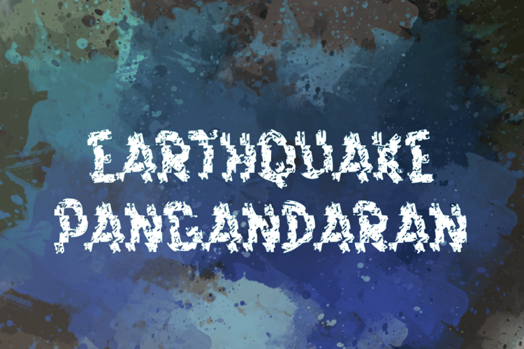 Earthquake Pangandaran Font - wepfont