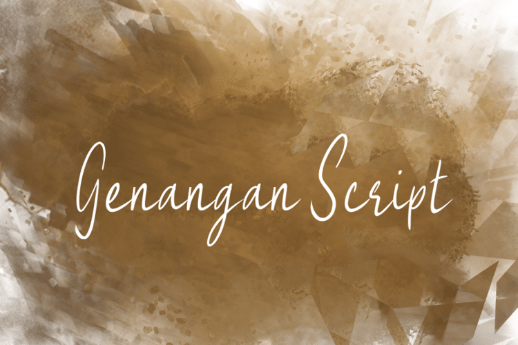 Genangan Script Font - wepfont