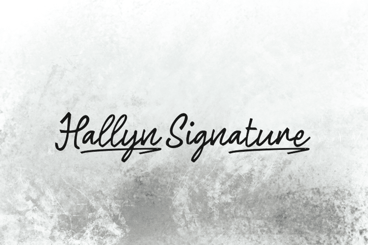 Hallyn Signature Font - wepfont