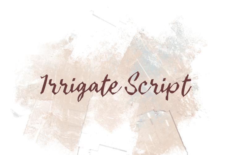 Irrigate Script Font - wepfont
