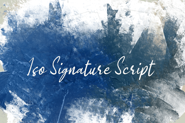 Iso Signature Script Font - wepfont
