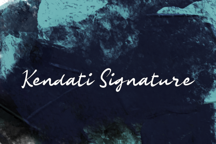 Kendati Signature Font - wepfont