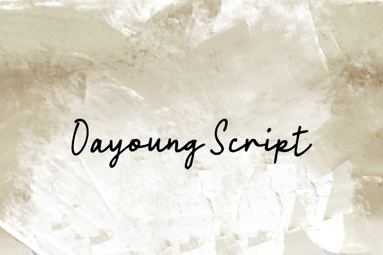 Oayoung Script Font - wepfont