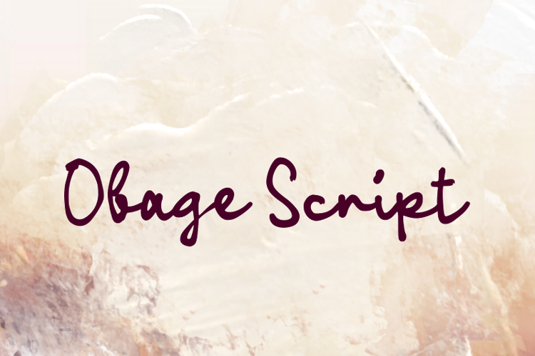 Obage Script Font - wepfont