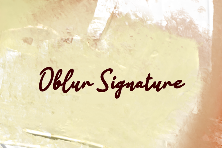 Oblur Signature Font - wepfont