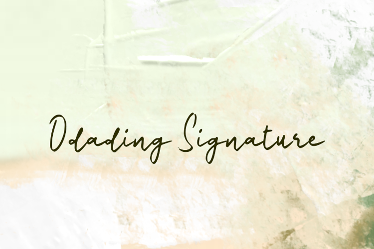 Odading Signature Font - wepfont