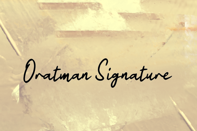Oratman Signature Font - wepfont