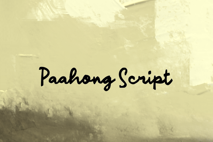 Paahong Script Font - wepfont