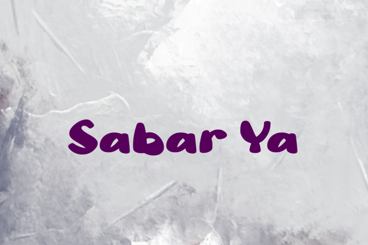 Sabar Ya Font - wepfont