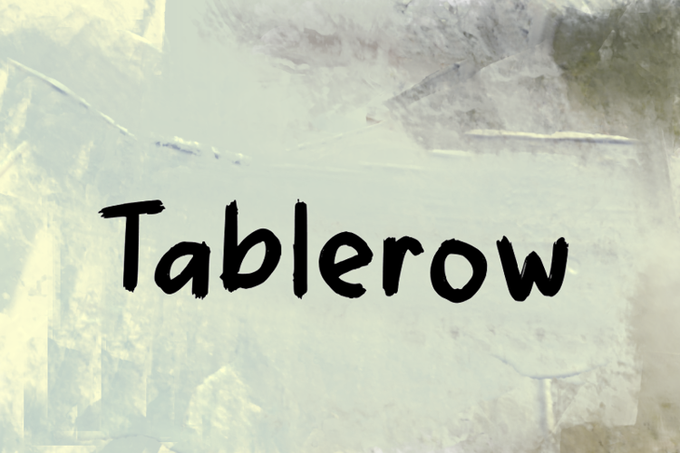 Tablerow Font - wepfont